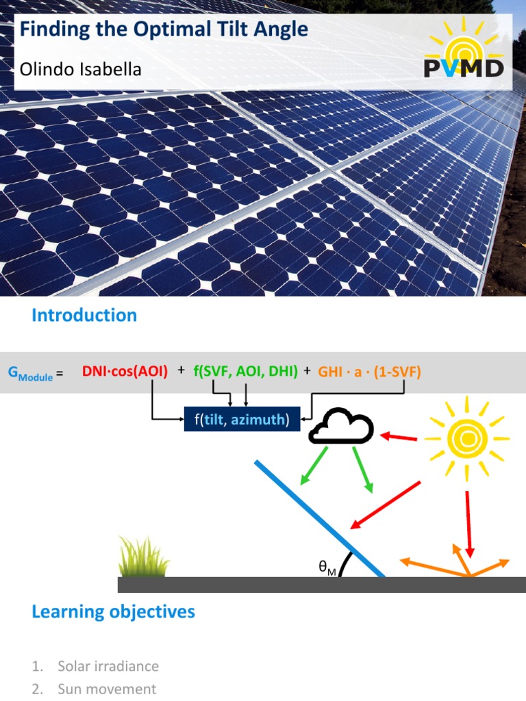 Optimal Tilt Angle for Solar Panels | PDF | Sun | Nature