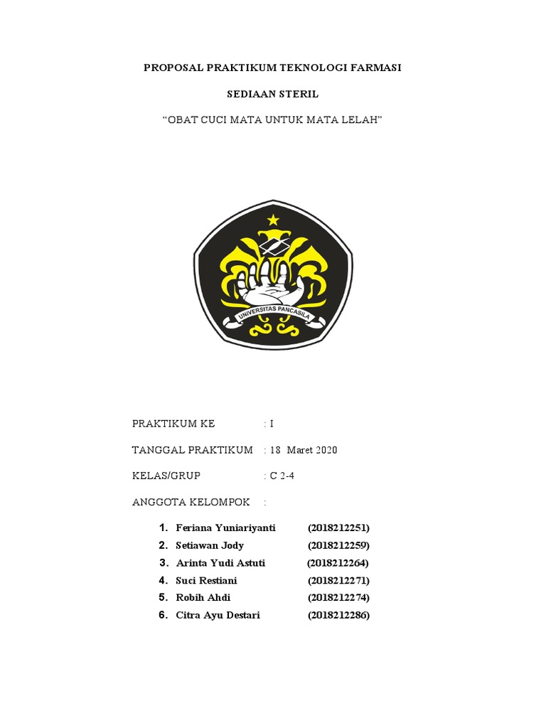Collyrium ZINK SULPHATE - Proposal - FIX | PDF