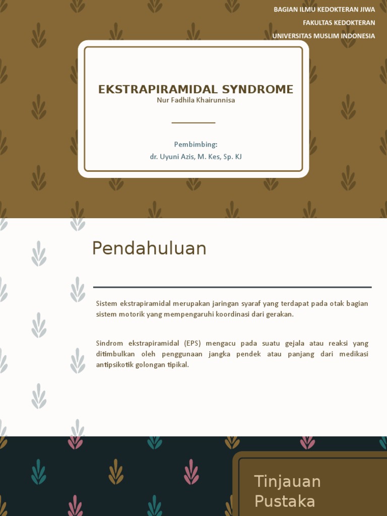 Ekstrapiramidal Syndrome | PDF