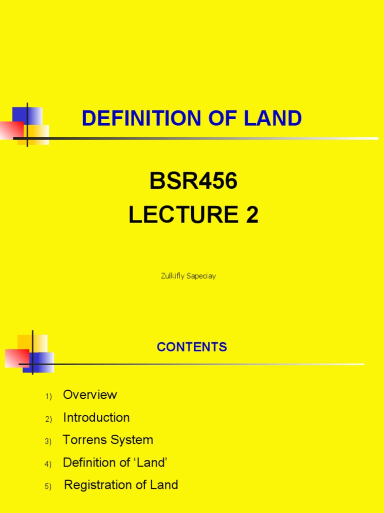 Definition of Land in Malaysian Law | PDF | Property Law | Natural ...