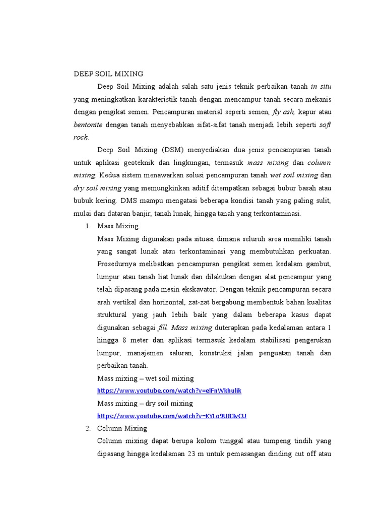 Deep Soil Mixing | PDF