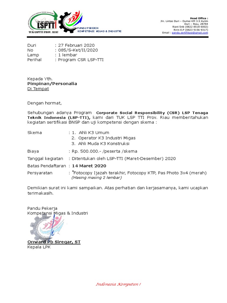 085-Program CSR LSP TTI PDF | PDF
