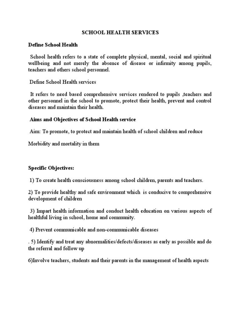 School Health Services | PDF | Physical Examination | Health Education