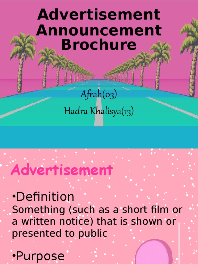 Advertisement Announcement Brochure: Afrah (03) Hadra Khalisya | PDF