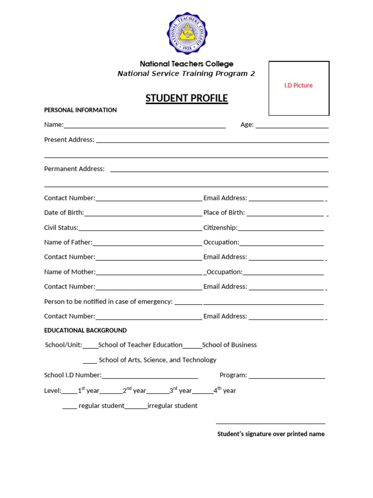 Student Profile | PDF