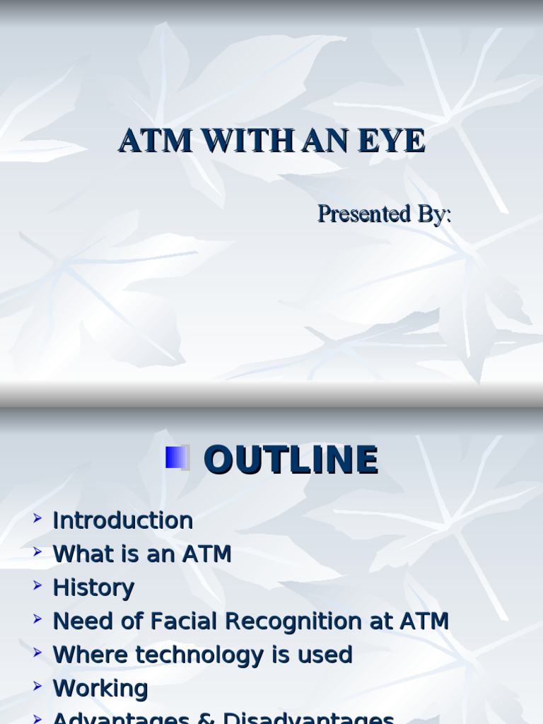 Atm With An Eye | PDF | Automated Teller Machine | Personal ...