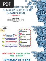 Introduction To The Philosophy of The Human Person - DOMAINS OF TRUTH ...