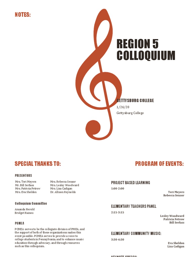 Region V Colloquium Program | PDF