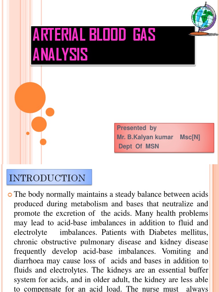 ABG (Arterial Blood Gas Analysis) | PDF | Buffer Solution | Electrolyte
