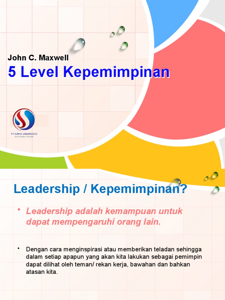 5 Level Kepemimpinan John Maxwell | PDF