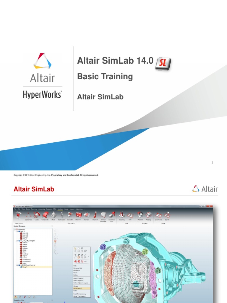 SimLab Basic Training PDF | PDF | Computer Aided Design | Finite Element Method
