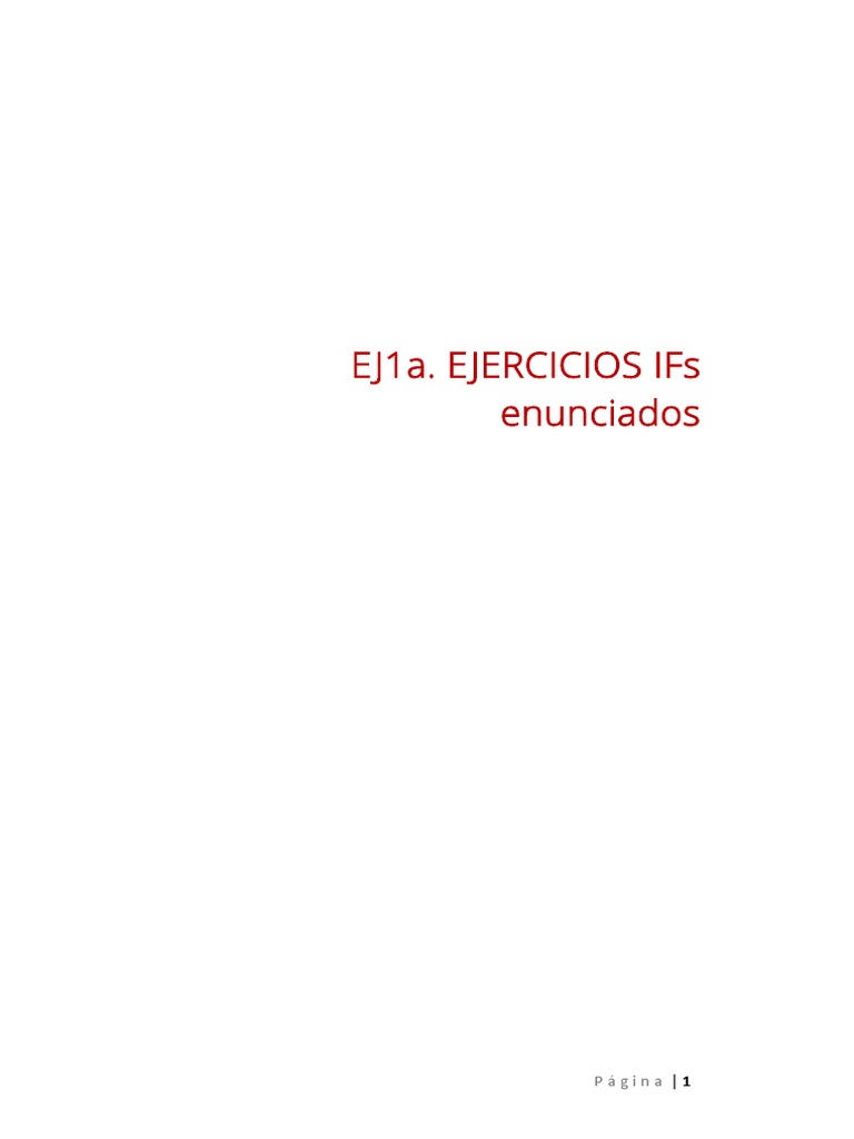 Ej1a Ejercicios Ifs Enunciados | PDF | Business
