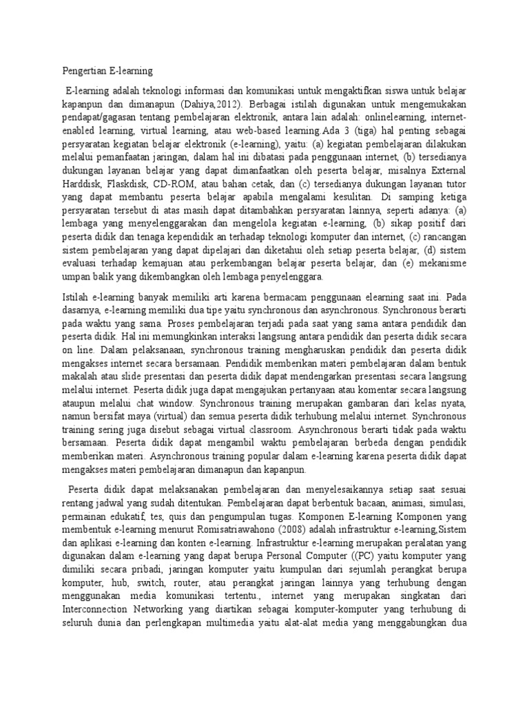Pengertian Elearning | PDF