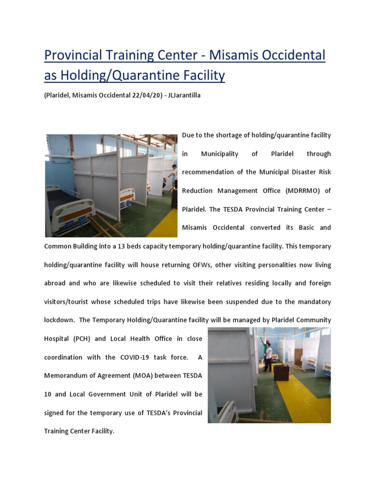 COVID Quarantine Facility | PDF