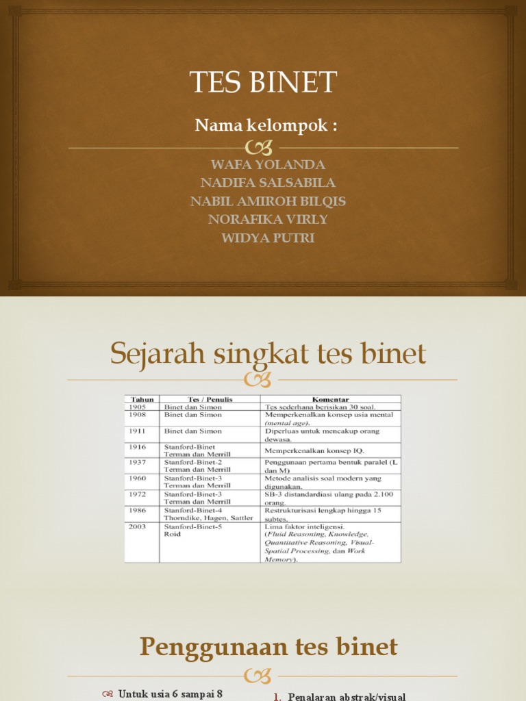 Tes Binet | PDF