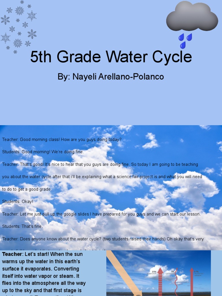 5th Grade Water Cycle: By: Nayeli Arellano-Polanco | PDF | Water Cycle ...