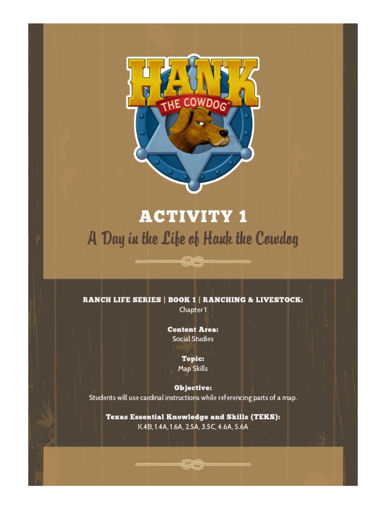 A Day in The Life of Hank The Cowdog: Activity 1 | PDF | Hank The Cowdog