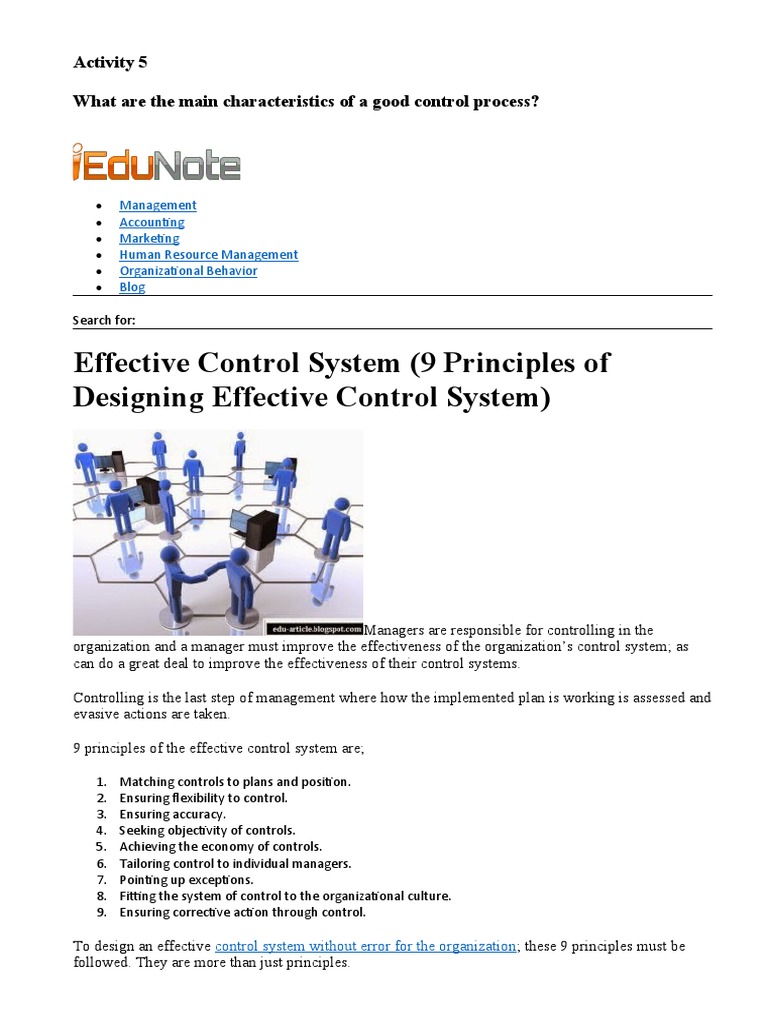 Effective Control System (9 Principles of Designing Effective Control ...