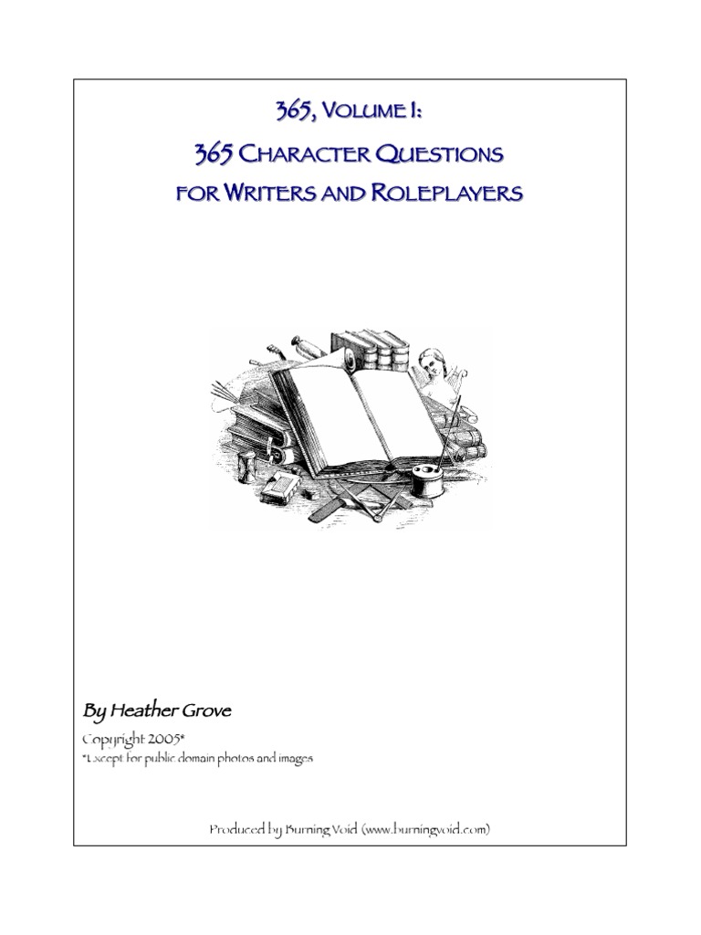 365 Character Questions | PDF