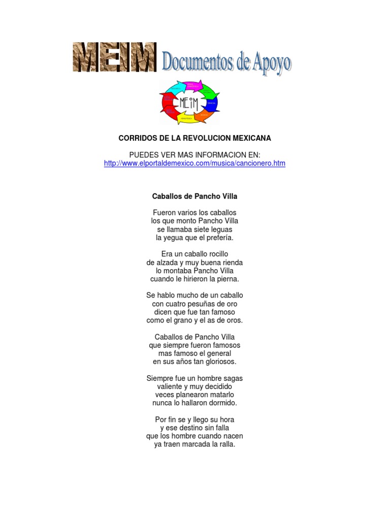 Corridos de La Rev Mexicana
