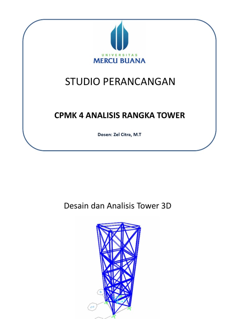 Analisis Rangka Tower 3D | PDF