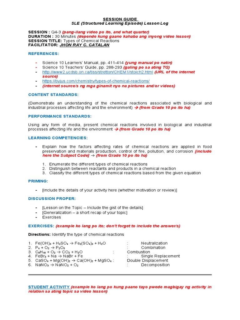 Sample SLE DLL | PDF | Chemical Reactions | Learning