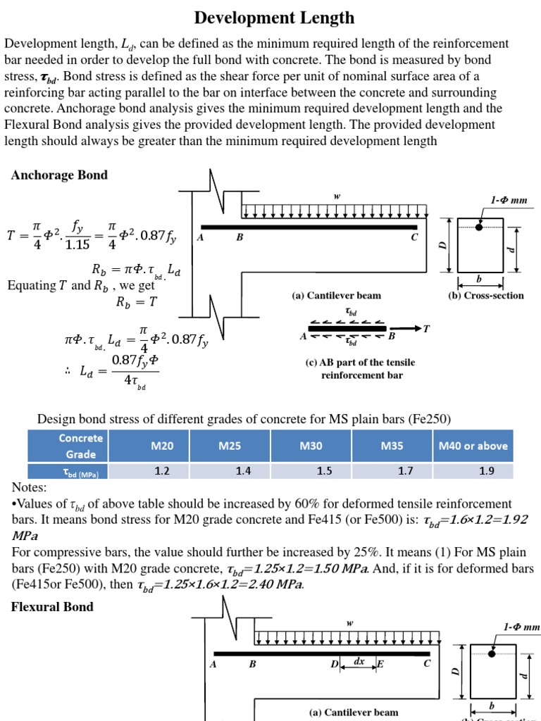 Development Length Shear and Torsion PDF | PDF | Bending | Stress ...