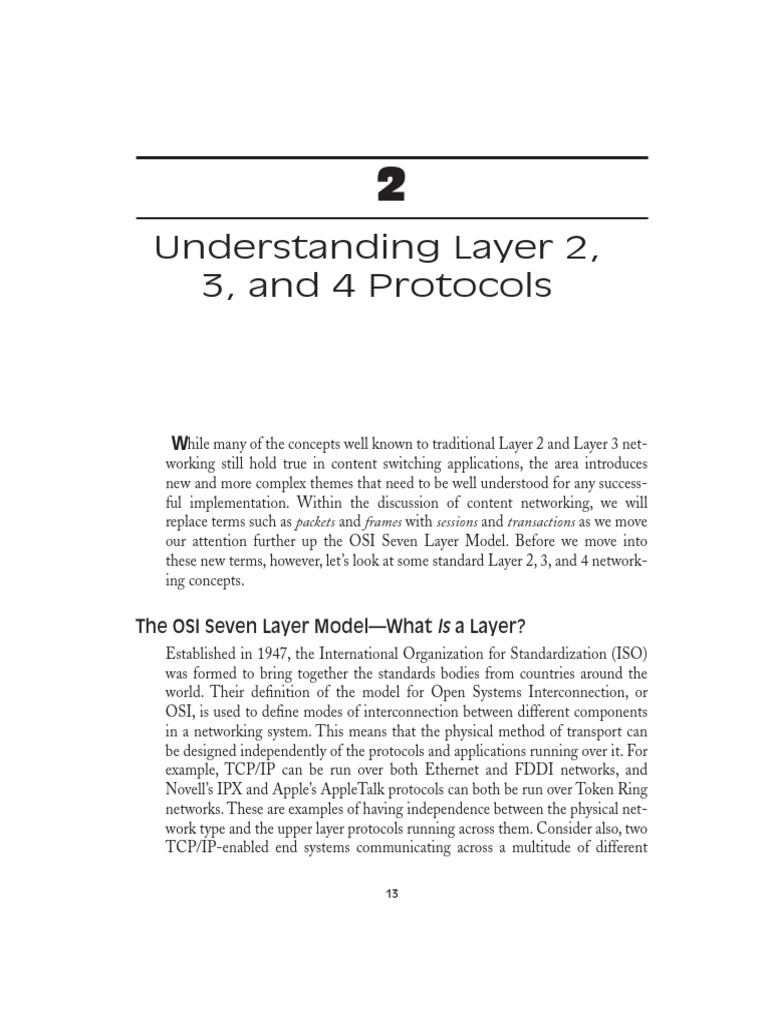 Understanding Layer 2, 3, and 4 Protocols: The OSI Seven Layer Model ...