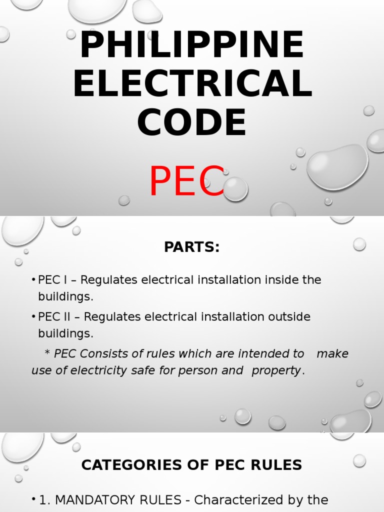 Applicable Pec Standard For Eim NC Ii | PDF | Electrical Wiring | Fuse ...