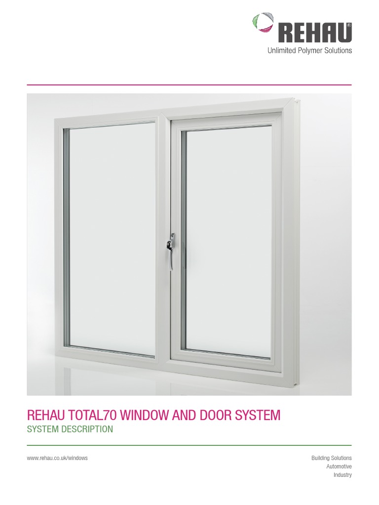 Rehau Total70 Window and Door System | PDF | Window | Architectural Design