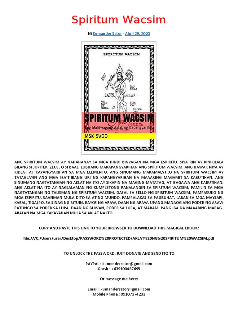 Spiritum Wacsim | PDF