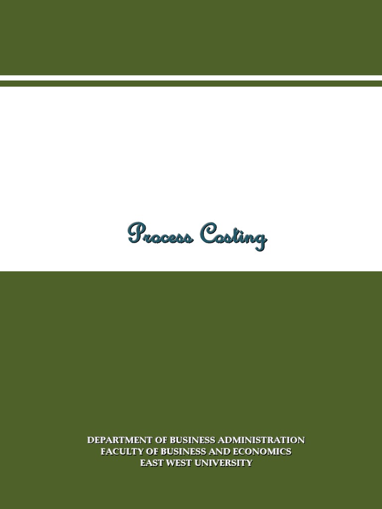 Process Costing Chapter PDF | PDF | Inventory | Inventory Valuation