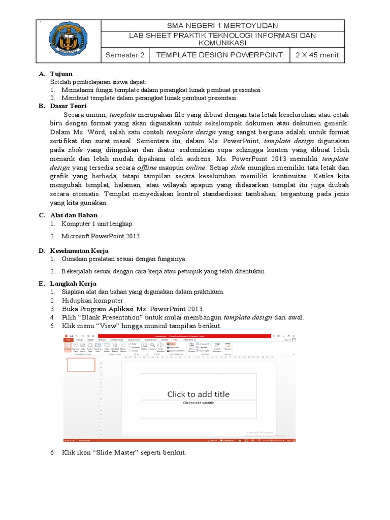 LABSHEET Design Template | PDF | Komputer