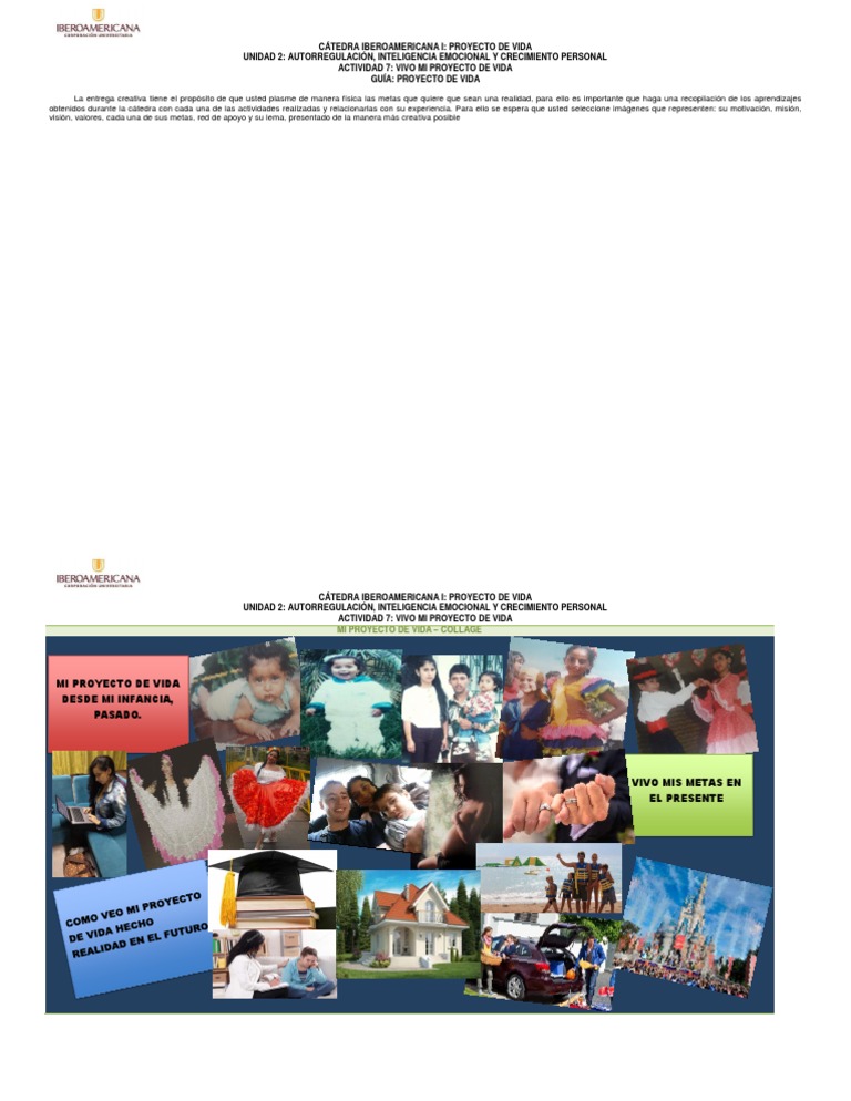 Guía Mi Proyecto de Vida Collage | PDF