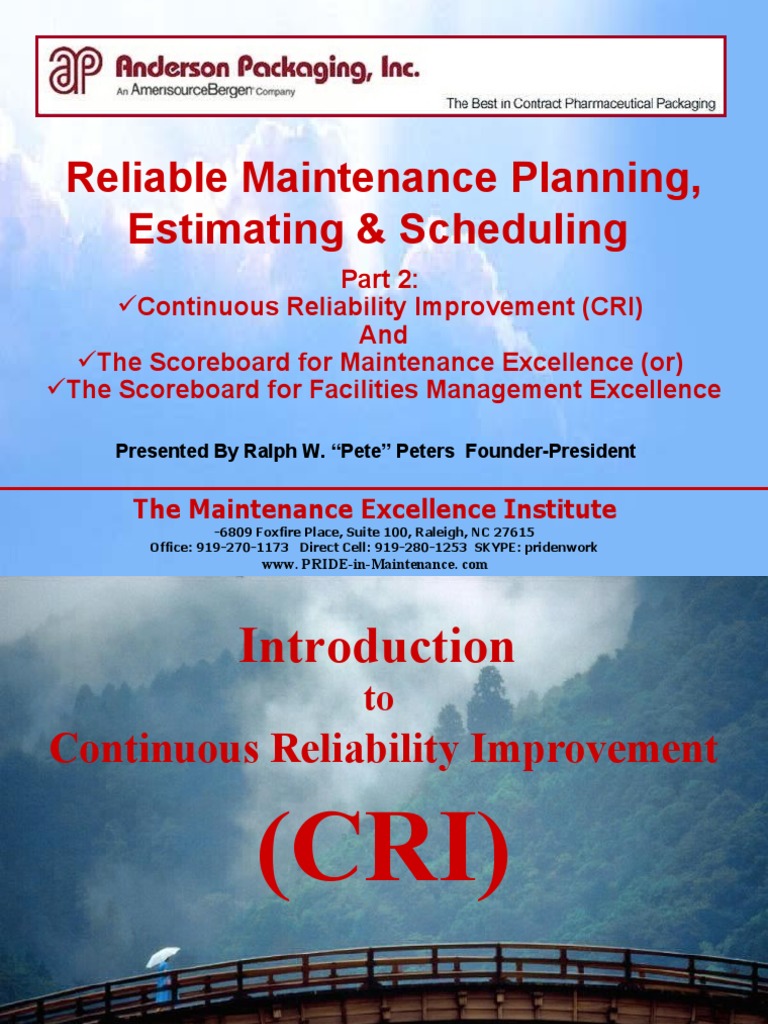 Part2 Continuous Reliability Improvement Scoreboard April 2010 42 ...