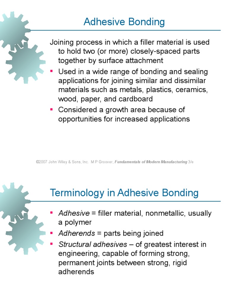 adhesive bonding | PDF | Adhesive | Physical Chemistry