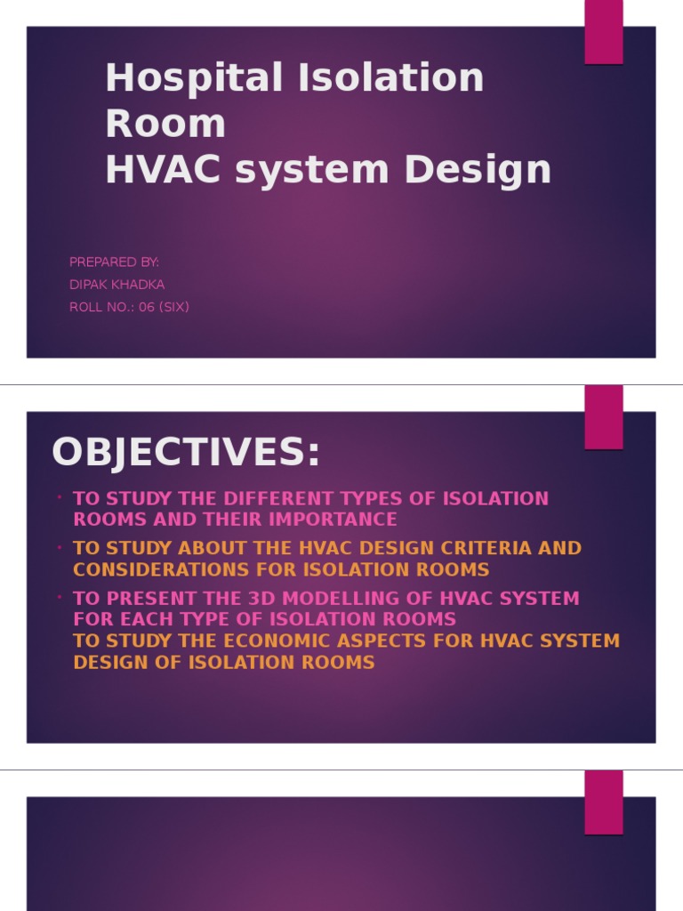 Hospital Isolation Room HVAC Design | PDF | Technology & Engineering