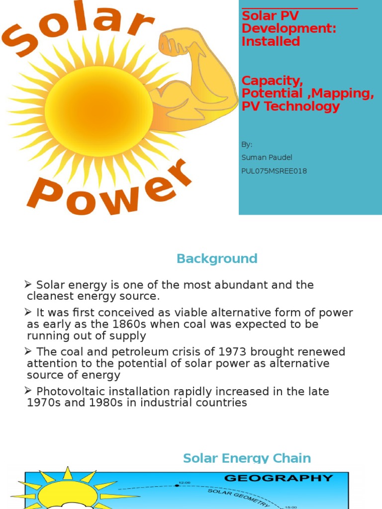 Solar PV Presentation | PDF | Thin Film Solar Cell | Photovoltaics