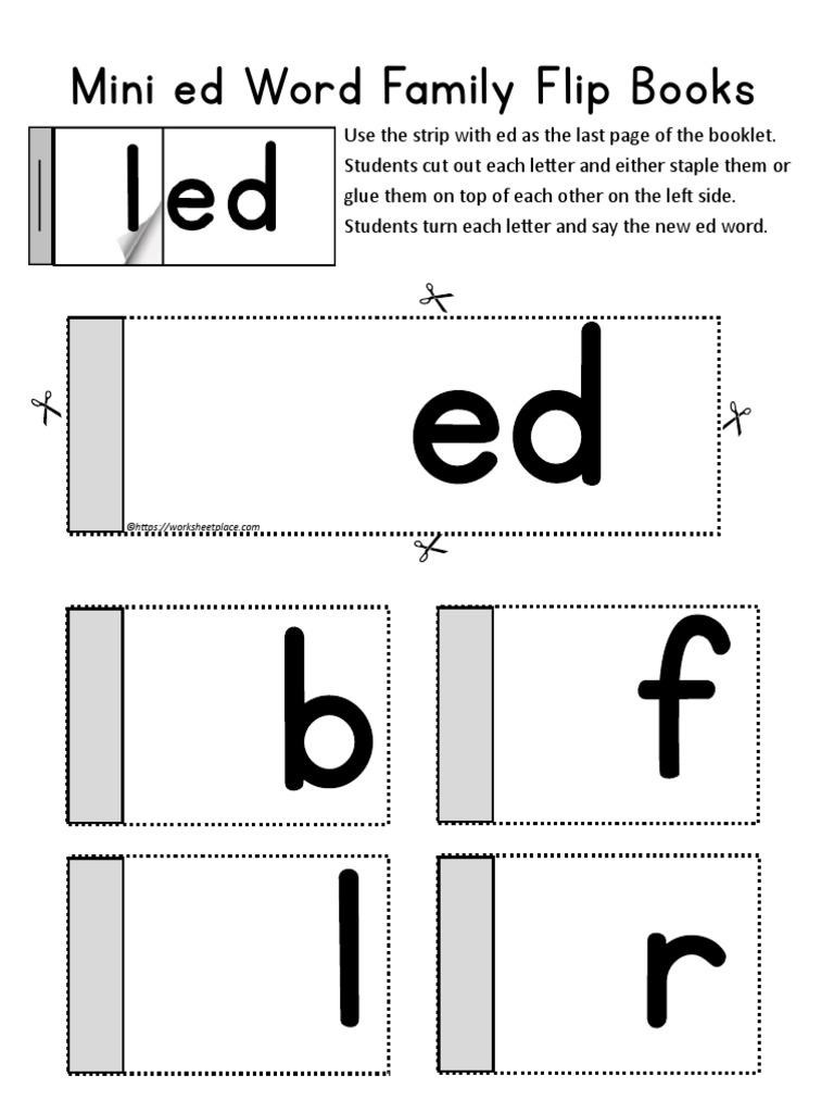 Mini Ed Word Family Flip Books | PDF | Language Arts & Discipline