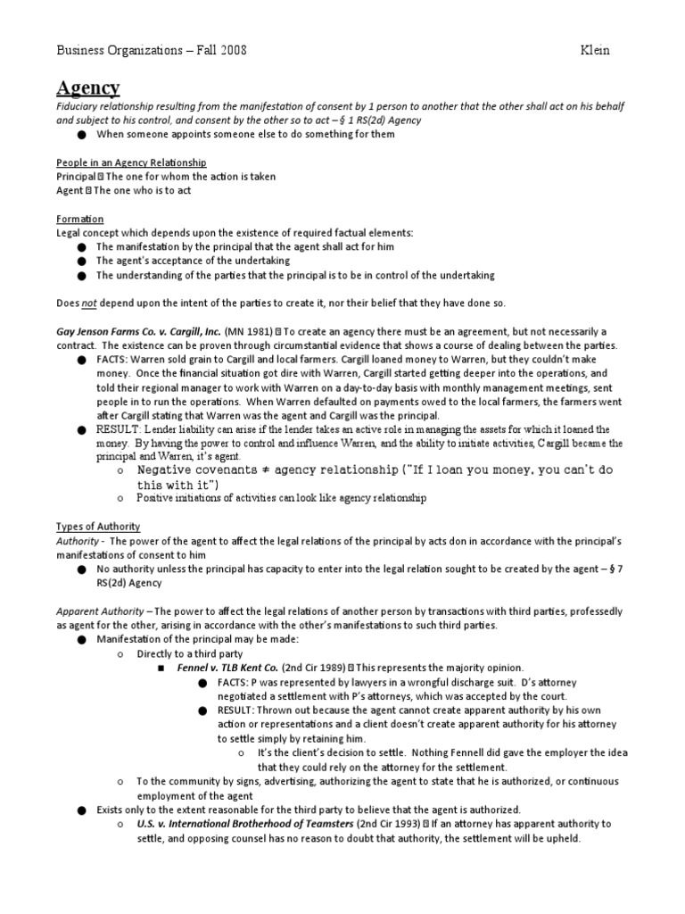 Business Organizations Law Outline | PDF | S Corporation | Partnership