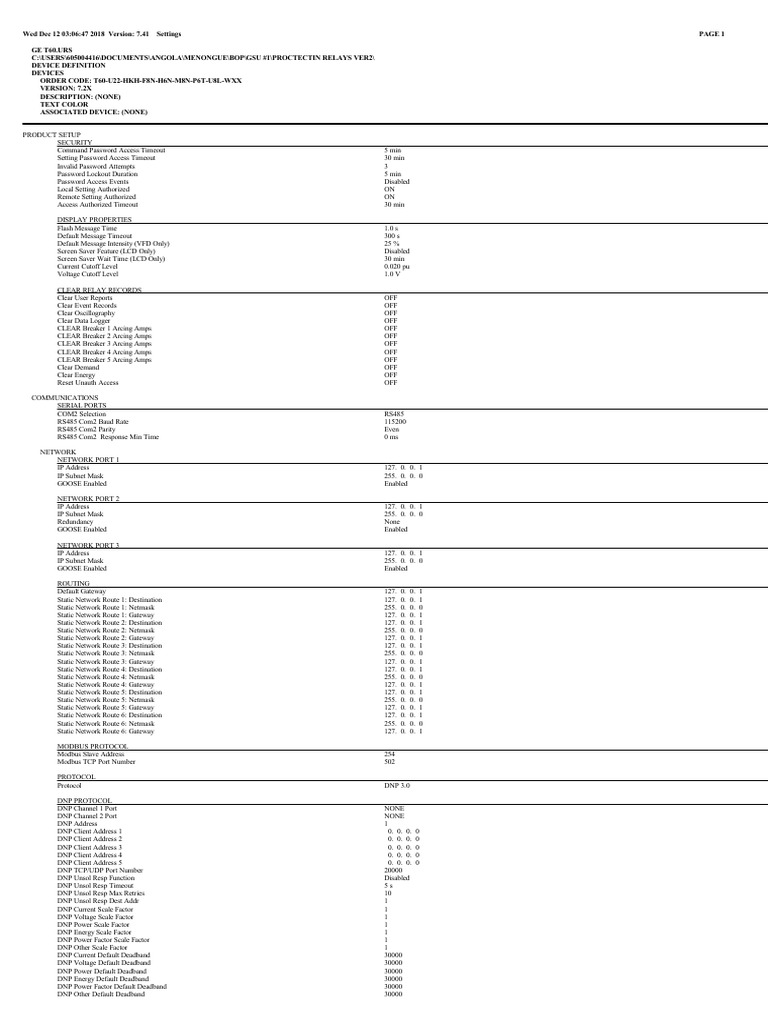 T60 All Settings | PDF | Gateway (Telecommunications) | Networking ...