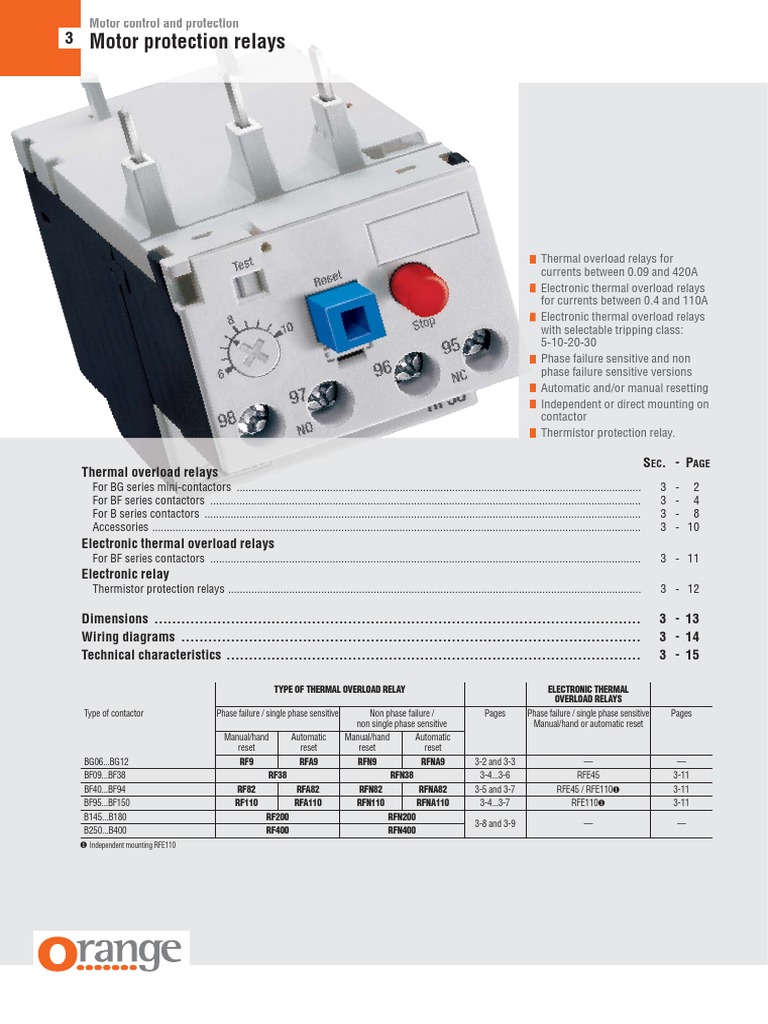 Lovato - Motor Protection Relays | PDF | Relay | Machines