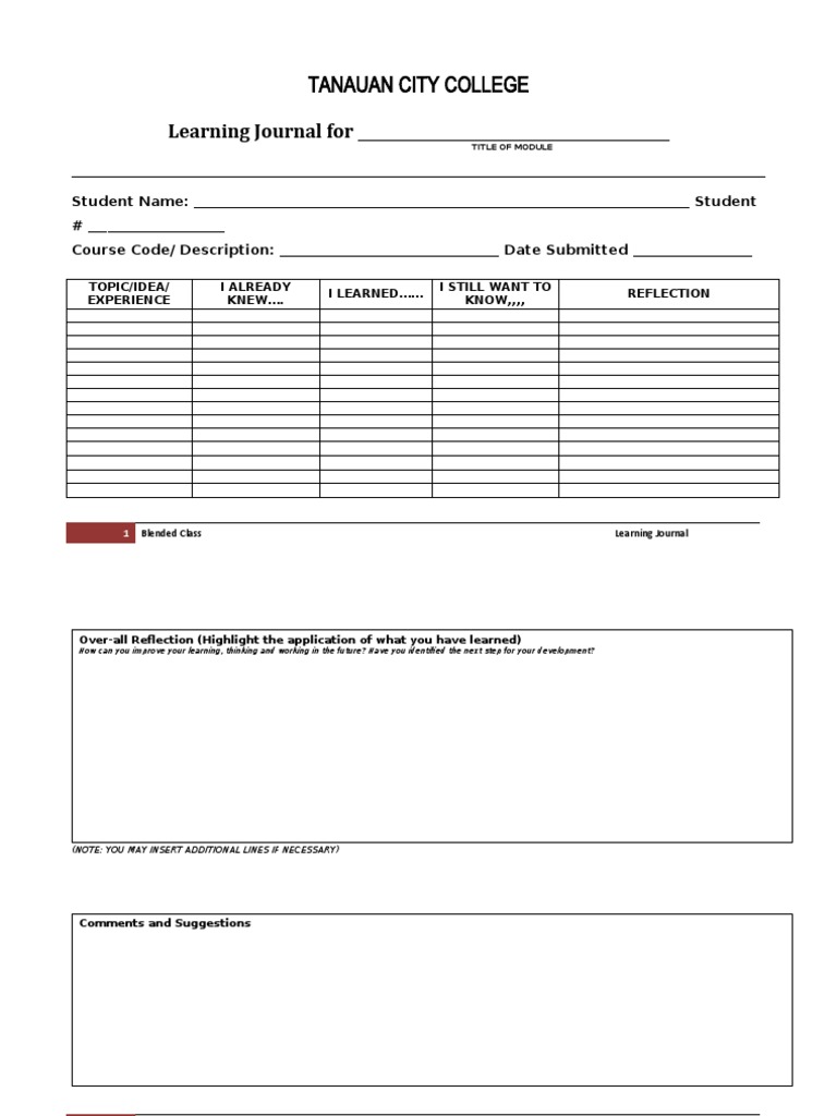 learning-journal-format-pdf