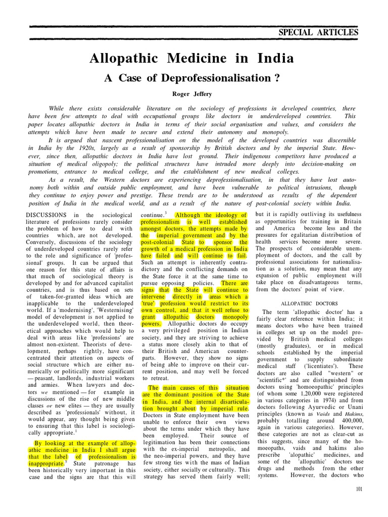 Allopathic Medicine's Decline in India | PDF | Physician | Medicine