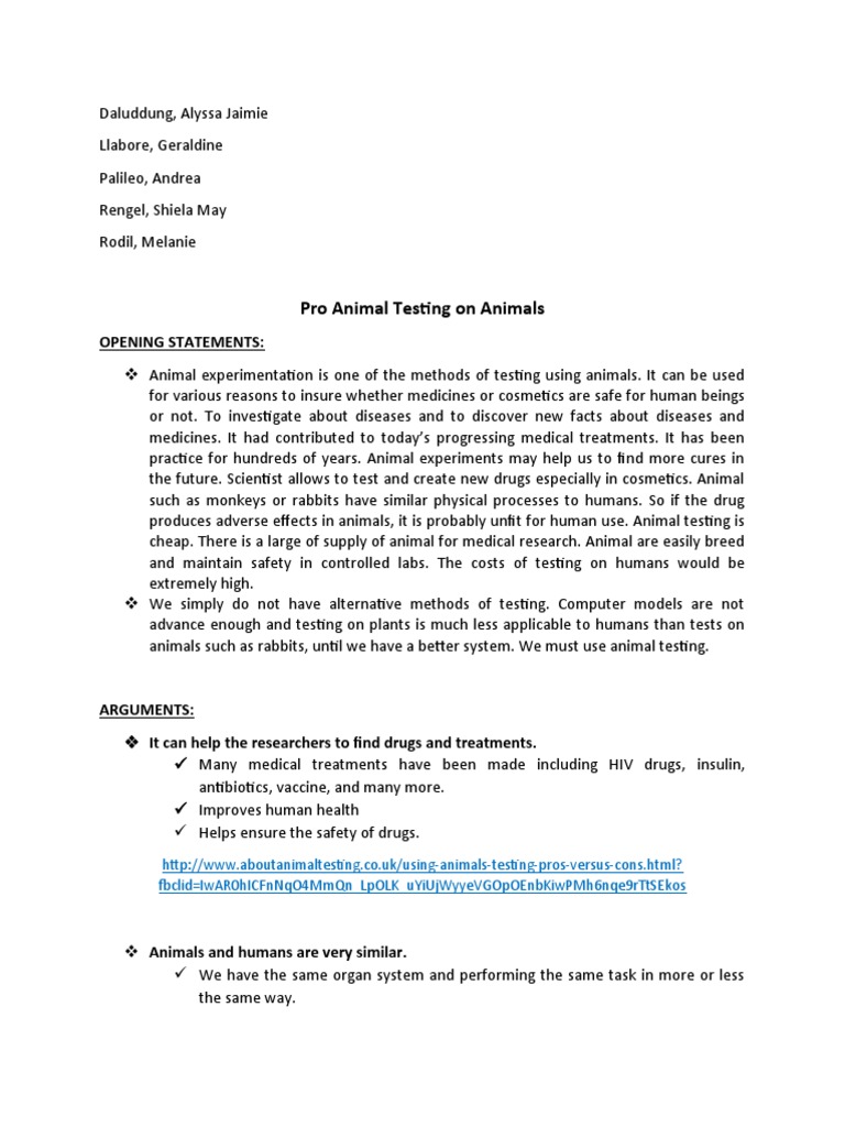 Advocating Animal Testing Benefits | PDF | Animal Testing | Experiment