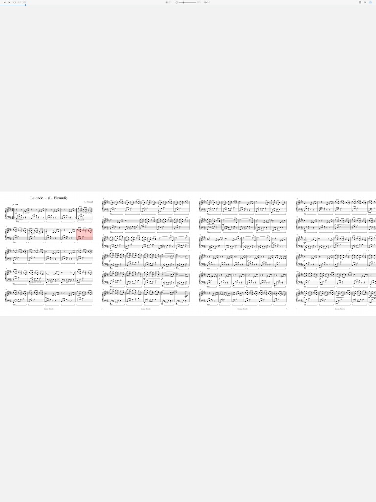 Le Onde - Ludovico Einaudi Sheet Music For Piano - Download Free in PDF ...