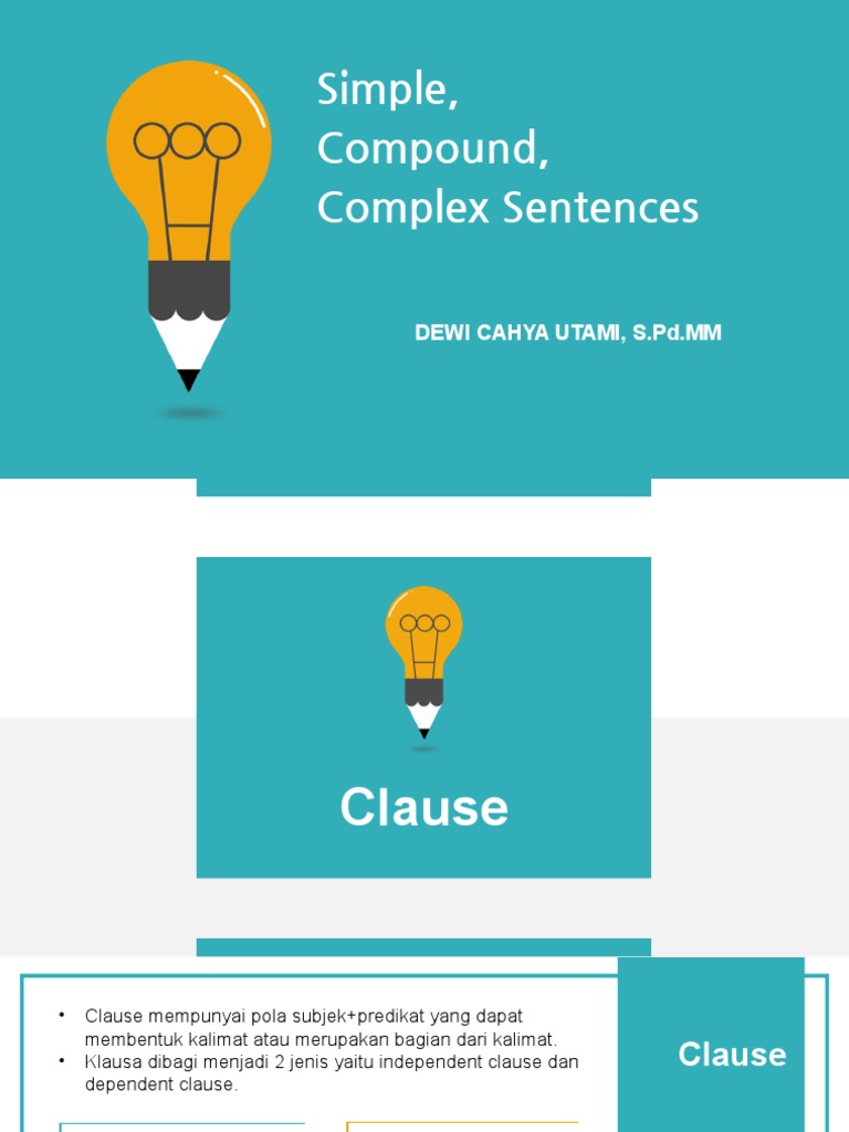 Simple, Compound, Complex, and Compound-Complex Sentences | PDF ...