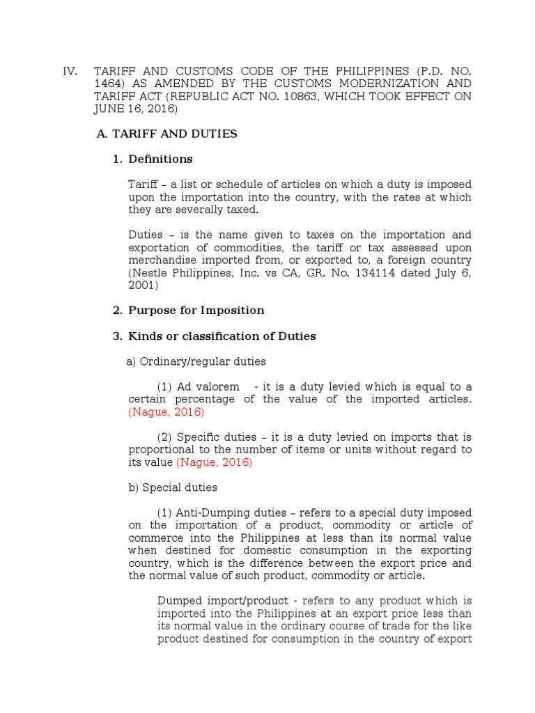 Tariff-Code-2018 Bar | PDF | Dumping (Pricing Policy) | Tariff
