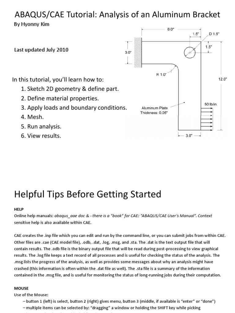 Bracket Tutorial Update Pdf Elasticity Physics Software