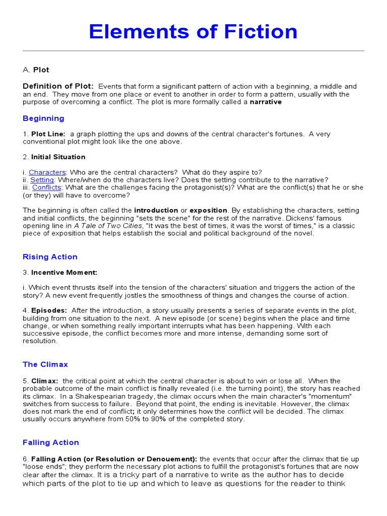 Elements of Fiction | PDF | Plot (Narrative) | Narrative